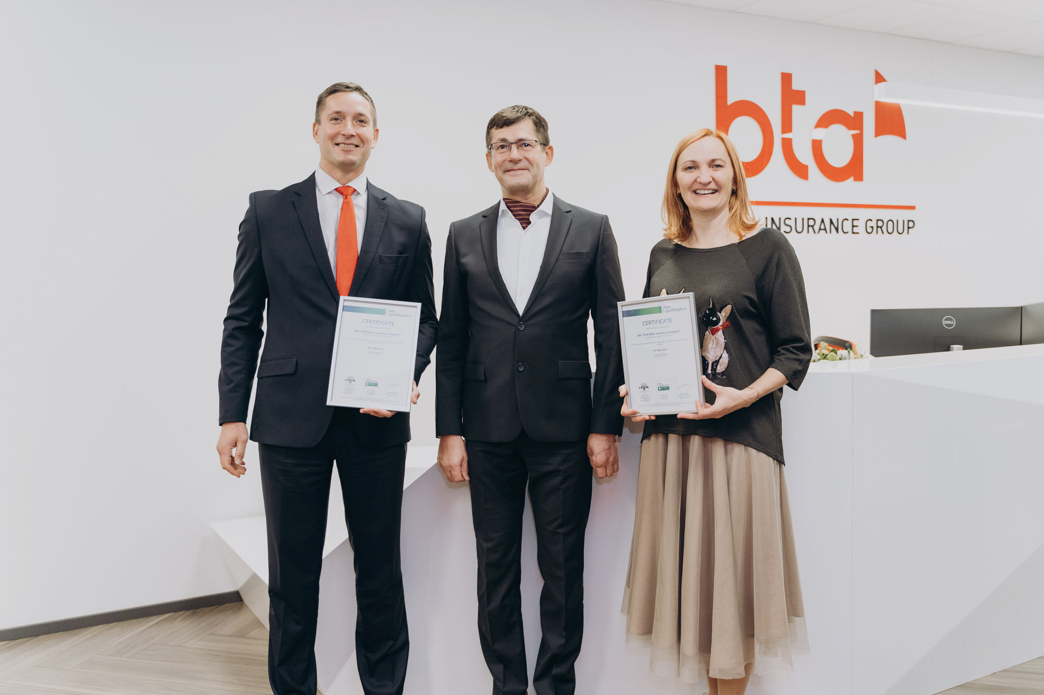 Investuodama į tvarumą, BTA gavo du ISO sertifikatus - BTA draudimas